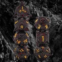 China Bloodstarial Meteor Metal Dice Set D8 RPG Dragon And Dungeon for sale
