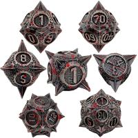 China Bloodstarial Meteor Metal Dice Set D8 RPG Dragon And Dungeon for sale