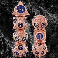 China TRPG 16 Mm Polyfront DND Metal Dice Multi Color Custom Meteor Hammer for sale