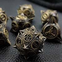 China Retro Copper Meteor Hammer Metal Dice Dragon And Dungeon DND RPG D20 for sale