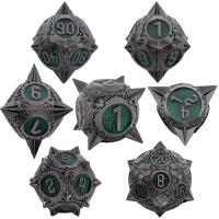 China Retro Copper Meteor Hammer Metal Dice Dragon And Dungeon DND RPG D20 for sale
