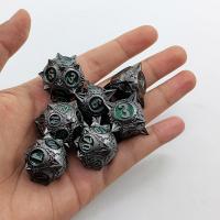 China Retro Copper Meteor Hammer Metal Dice Dragon And Dungeon DND RPG D20 for sale