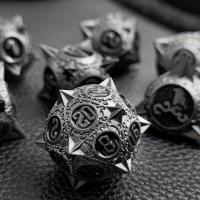 China Retro Copper Meteor Hammer Metal Dice Dragon And Dungeon DND RPG D20 for sale