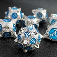 China Durable Polyhedron Metal RPG Dice Set Dragon And Dungeon 16mm Sparkle for sale