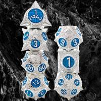 China Durable Polyhedron Metal RPG Dice Set Dragon And Dungeon 16mm Sparkle for sale
