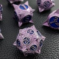 China Durable Polyhedron Metal RPG Dice Set Dragon And Dungeon 16mm Sparkle for sale