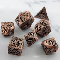 China Back To Metal Dice Set Kusalukono Multi Facial COC DND RPG Dice for sale
