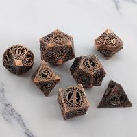 China Back To Metal Dice Set Kusalukono Multi Facial COC DND RPG Dice for sale