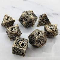 China Back To Metal Dice Set Kusalukono Multi Facial COC DND RPG Dice for sale