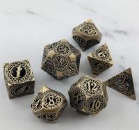 China Back To Metal Dice Set Kusalukono Multi Facial COC DND RPG Dice for sale