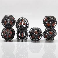 China Sound Pearl RPG Metal Hollow Dice Set DND Cisu 16mm Smooth for sale