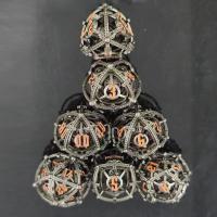 China Sound Pearl RPG Metal Hollow Dice Set DND Cisu 16mm Smooth for sale