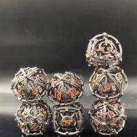 China Sound Pearl RPG Metal Hollow Dice Set DND Cisu 16mm Smooth for sale