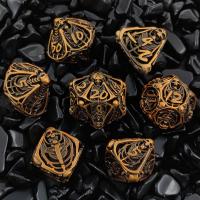 China Skull Metal Hollow Dice Set DND Dungeons And Dragons Polyhedral RPG Hollow Digital for sale