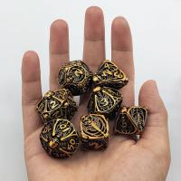 China Skull Metal Hollow Dice Set DND Dungeons And Dragons Polyhedral RPG Hollow Digital for sale