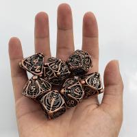 China Skull Metal Hollow Dice Set DND Dungeons And Dragons Polyhedral RPG Hollow Digital for sale