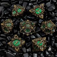 China Lotus Metal Dice Set DND Dungeons And Dragons TRPG Polyhedral COC D6 Board Game for sale