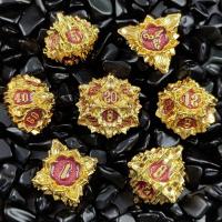 China Lotus Metal Dice Set DND Dungeons And Dragons TRPG Polyhedral COC D6 Board Game for sale