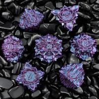 China Lotus Metal Dice Set DND Dungeons And Dragons TRPG Polyhedral COC D6 Board Game for sale