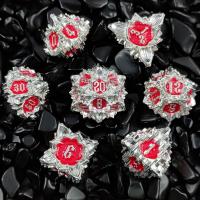 China Lotus Metal Dice Set DND Dungeons And Dragons TRPG Polyhedral COC D6 Board Game for sale