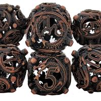 China Longkong Circle Metal Dice Set DND Dungeon And Multi -Noodle RPG Chessboard Game for sale