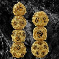 China Longkong Circle Metal Dice Set DND Dungeon And Multi -Noodle RPG Chessboard Game for sale