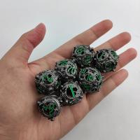 China Longkong Circle Metal Dice Set DND Dungeon And Multi -Noodle RPG Chessboard Game for sale