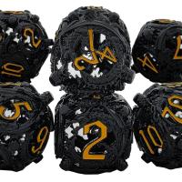 China Longkong Circle Metal Dice Set DND Dungeon And Multi -Noodle RPG Chessboard Game for sale