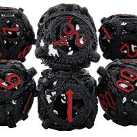 China Longkong Circle Metal Dice Set DND Dungeon And Multi -Noodle RPG Chessboard Game for sale