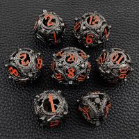 China Longkong Circle Metal Dice Set DND Dungeon And Multi -Noodle RPG Chessboard Game for sale