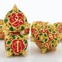 China Polyhedral Metal Hollow Dice RPG Role Playing DND Dungeons And Dragons Tabletop Game for sale