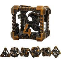 China Hollow Multi -Noodle Metal Dice Flying Dragon Dungeon And Dragon DND for sale