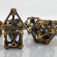 China Hollow Multi -Noodle Metal Dice Flying Dragon Dungeon And Dragon DND for sale