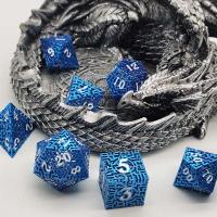 China Hollow Maze Metal Dice Set DND Krusu'S Call RPG Multi Faceted for sale