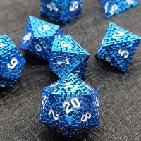 China Hollow Maze Metal Dice Set DND Krusu'S Call RPG Multi Faceted for sale