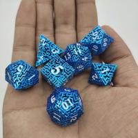 China Hollow Maze Metal Dice Set DND Krusu'S Call RPG Multi Faceted for sale