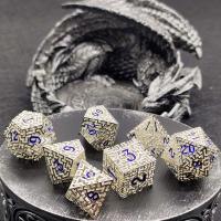 China Hollow Maze Metal Dice Set DND Krusu'S Call RPG Multi Faceted for sale