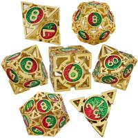 China Arrow Hollow Metal Dice Suit Multi -Faceted DND Dungeon And Dragon for sale