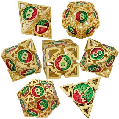 China Arrow Hollow Metal Dice Suit Multi -Faceted DND Dungeon And Dragon for sale
