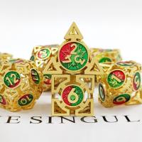 China Arrow Hollow Metal Dice Suit Multi -Faceted DND Dungeon And Dragon for sale