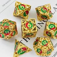 China Arrow Hollow Metal Dice Suit Multi -Faceted DND Dungeon And Dragon for sale