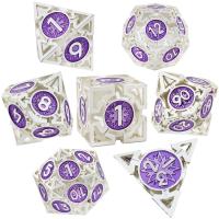 China Arrow Hollow Metal Dice Suit Multi -Faceted DND Dungeon And Dragon for sale