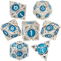 China Arrow Hollow Metal Dice Suit Multi -Faceted DND Dungeon And Dragon for sale