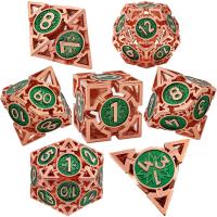 China Arrow Hollow Metal Dice Suit Multi -Faceted DND Dungeon And Dragon for sale