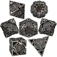 China Arrow Hollow Metal Dice Suit Multi -Faceted DND Dungeon And Dragon for sale