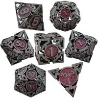 China Arrow Hollow Metal Dice Suit Multi -Faceted DND Dungeon And Dragon for sale