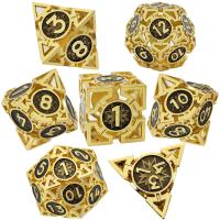 China Arrow Hollow Metal Dice Suit Multi -Faceted DND Dungeon And Dragon for sale