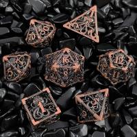 China Octopus Hollow Metal Multi Face Dice Set Budemen Dungeon And Dragon DND for sale