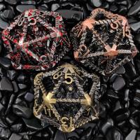 China 20 Sided Metal Hollow Dice D20 Large-Scale DND Polyhedral RPG Dungeons And Dragons for sale