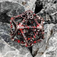 China 20 Sided Metal Hollow Dice D20 Large-Scale DND Polyhedral RPG Dungeons And Dragons for sale